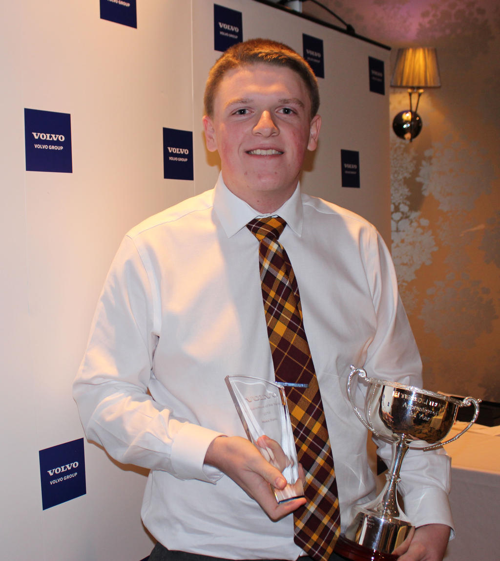 Volvo Motherwell reveals winner of apprentice of the year award | Hub-4