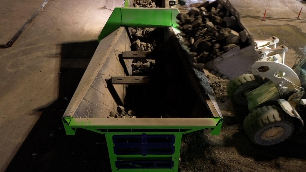Telestack System loading rocks to Flexible Fall Pipe Vessel (FFPV) for ...
